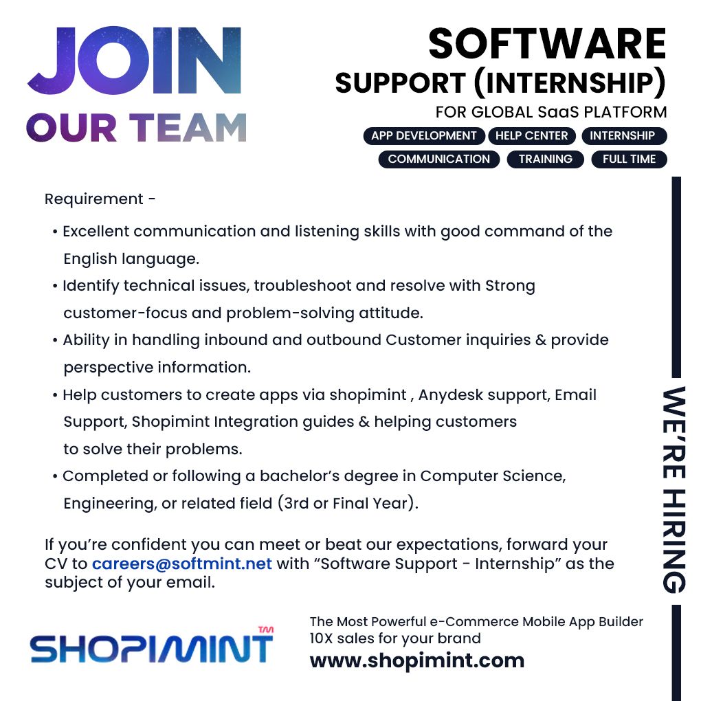 Software Support (internship)